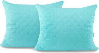 Decoking 2 Kissenbezüge 50x60 cm Türkis Microfaser Hotelverschluss Axel