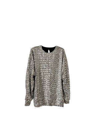 Isabel Marant Silver sequinned Olivia top Size XS