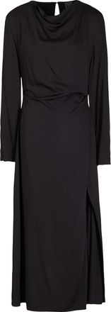 8 by YOOX L/SLEEVE FRONT SPLIT MIDI DRESS