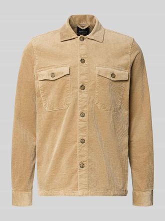 Lerros Regular Fit Hemdjacke in Kord-Optik