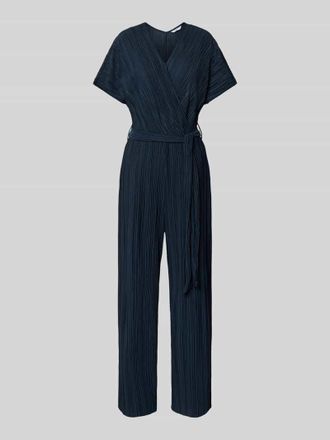Zabaione Jumpsuit mit Plisseefalten und Bindeg&uuml;rtel Modell Pe44arl