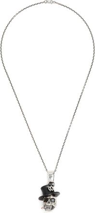 Yohji Yamamoto collier &agrave; pendentif squelette - Argent