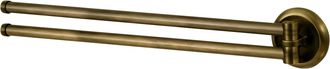 Bisk 00402 Deco Handtuchhalter zweiarmig, Messing-Antik-Optik, 48 x 7,5 x 7,5 cm