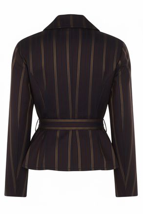 Vivienne Westwood Womens Jacket Cotton Stripe Brown Blazers