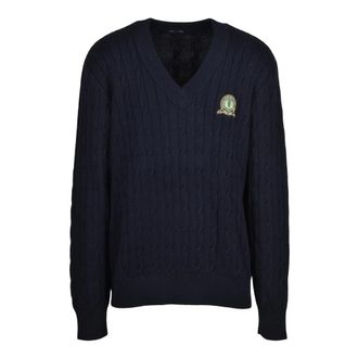 Fred Perry Pullover mit Zopfmuster - - Knitwear - Herren - Blau - 2XL