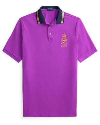 Ralph Lauren Piqu&eacute;-Poloshirt mit Wappen- und Monogramm-Stickerei, Classic Fit in