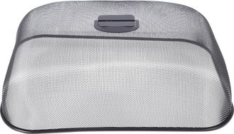 Hemoton Edelstahl-speisenschutzhaube Schwarz Wiederverwendbare Abdeckhaube Aus Drahtgeflecht Platzsparende Geschirrhaube F&uuml;r Esstisch Und K&uuml;che Gegen Fliegen