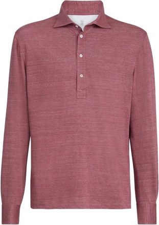 Brunello Cucinelli Homme, Tops, Violet, Taille: L Polo Chemises