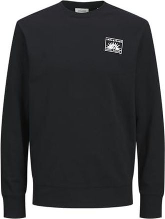 Jack & Jones Jjone Color Summer Sweat-Shirt à col Rond, Noir, S