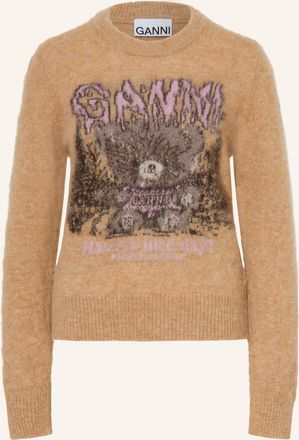 Ganni Pullover Mit Alpaka braun