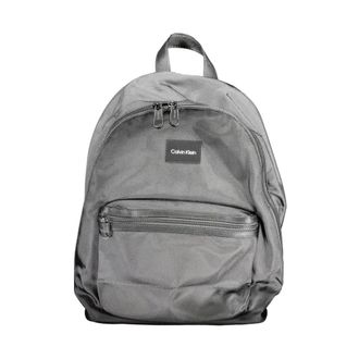 Calvin Klein Schwarzer Polyester Rucksack mit Laptop-Halter - - Bags - Herren - Grau - ONE SIZE