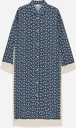 Arket Kleid Mit Print -Blau