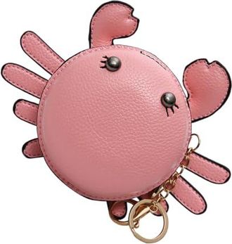 Hemobllo Petit Porte-Monnaie en PU Rose Porte-Cl&eacute;s Paquet &agrave; Main Portable Multifonction pour Femme Petit Porte-Monnaie Mignon pour Pi&egrave;ces de Monnaie et Cl&eacute;s Sh
