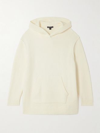 James Perse Pull À Capuche En Coton Mélangé - Ivoire