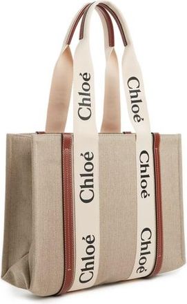 Chloé Sac cabas moyen Woody en lin