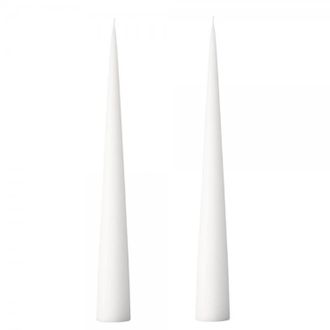 Ester & Erik Cone Candles I Box I 37cm I 2pcs. |31 Pure White