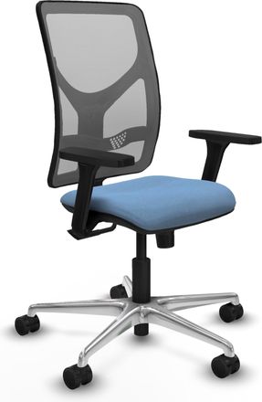 Piqueras y Crespo Computerstuhl, blau, mit 3D-Armlehnen, h&ouml;henverstellbare Lendenwirbelst&uuml;tze, ausgestattet mit 3 Positionen und Schneideschaum, mit Rollen von 65 mm, N