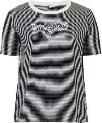 s.Oliver Kurzarmshirt T-Shirt Streifenshirt mit Schmuckperlen