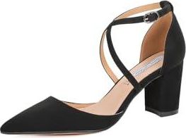 Queen Helena ZM9631 Escarpins à bout pointu avec talon élégant pour femme, Noir, 40 EU