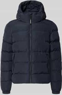 Superdry Steppjacke mit Label-Stitching und Kapuze