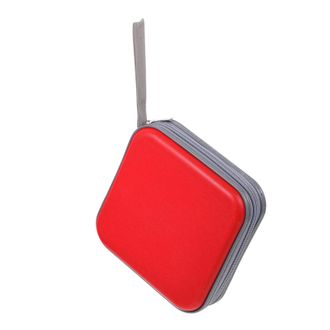 SOLUSTRE CD aufbewahrungsh&uuml;lle f&uuml;r Auto mit Hartplastikgeh&auml;use Sto&szlig;festem Schutz Gro&szlig;em Fassungsverm&ouml;gen und Rei&szlig;verschluss Praktische CD DVD Organizer Tasche 