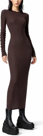 Rick Owens Viscose-Silk Blend Midi Dress - Brown