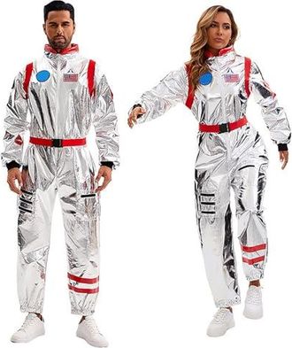 Generico Costume dastronaute pour homme Costume de carnaval combinaison dastronaute combinaison spatiale cosmonaute costume pour spectacle de carnaval et perfo
