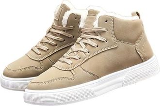 Generic Homme Baskets Montantes dhiver Doublure en Peluche Chaude Plates Semelle Antidérapant Chaussures de Sport Course Marche Légères Confortables Tendances