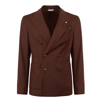 Manuel Ritz Zweireihiger Blazer - - Jackets - Herren - Braun - S