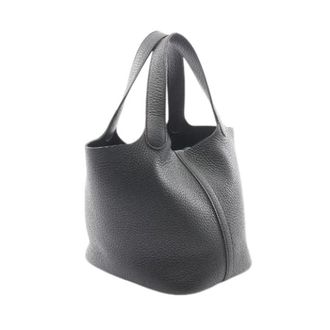Herm&egrave;s Pre-owned Picotin Lock PM Taurillon Clemence Handbag - Femme - Pre-owned - Noir - Taille: ONE Size
