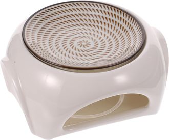 BESPORTBLE Wachs Aromatherapie Lampe aus Keramik Tragbare Duftlampe f&uuml;r Wohnzimmer und Schlafzimmer Kompakte Aromadekoration mit Wachsbeh&auml;lter Wei&szlig;