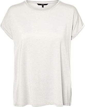 Vero Moda Vmava Plain SS Top Gajrs Noos T-Shirt pour Femme, Blanche-Neige, XS