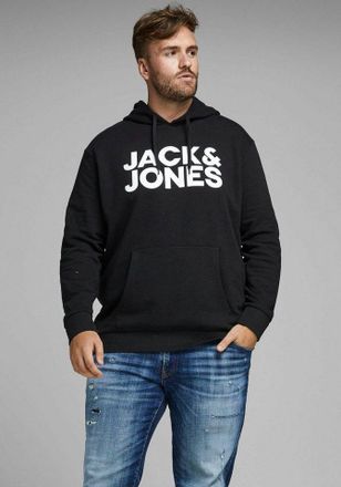 Jack & Jones Plus Size Kapuzensweatshirt CORP LOGO SWEAT HOOD Bis Gr&ouml;&szlig;e 6XL