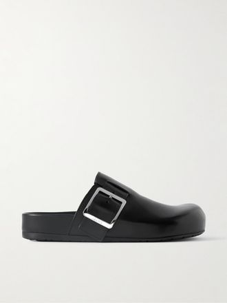 Loewe Chaussons De Ville En Cuir À Boucles Ease - Noir