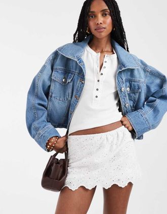 Free People Eyes On You - Jupe-short - Ivoire-Blanc