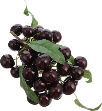 BESPORTBLE K&uuml;nstliche Kirschen mit Blatt 43 St&uuml;ck Lebensecht aus Schaumstoff Langlebig und Farbecht Dekoration f&uuml;r Haus Markt und Fotorequisiten