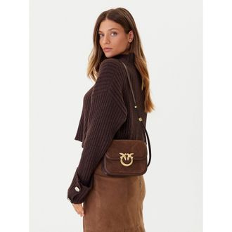 Pinko Handtasche PINKO Love Box Bag Fl Mini AI 25-26 PLTT 104297 A2JH Braun