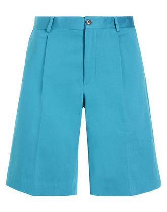 8 by YOOX COTTON PLEATED WIDE SHORTS