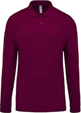 Kariban Polo piqué Manches Longues Homme - Wine, L, Homme