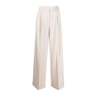 D.exterior Femme, Pantalons, Beige, Taille: 38 FR Pantalon Large Pliss&eacute;