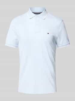 Tommy Hilfiger Regular Fit Poloshirt aus Baumwoll-Leinen-Mix