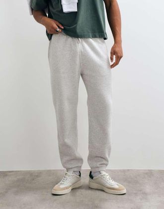 Abercrombie & Fitch Essential Jogger mit B&uuml;ndchen in hellgrau meliert