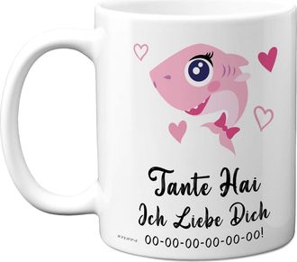Stuff4 Tante Hai Tasse Geschenk - S&uuml;&szlig;es Geburtstagsgeschenke f&uuml;r Tante, Weihnachten Geschenkidee - 11oz Kaffeetasse Keramik, Mikrowellen Sp&uuml;lmaschinenfest, G
