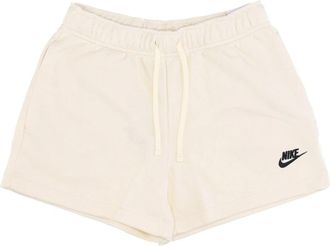 Nike Fleece Mid-Rise Shorts - - Sport - Damen - Wei&szlig; - L