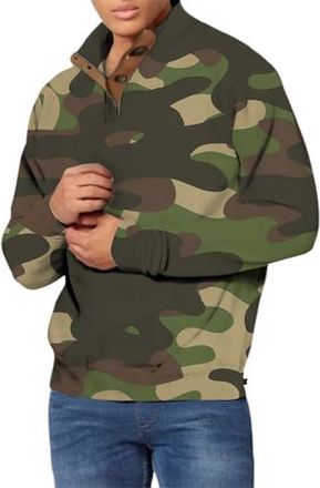 Generic Sweatshirts pour hommes, pulls pour hommes, automne et hiver, sweat à capuche quotidien, sweat-shirt décontracté à manches longues, Vert, 3XL