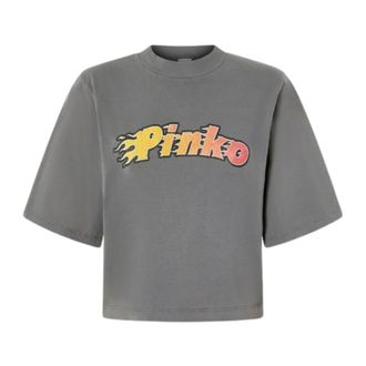 Pinko Pinko, Femme, Tops, Gris, Taille: 40 FR T-shirt Niamey