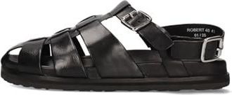 Melvin & Hamilton Homme Robert 40 Crust Black Buckle Sandale, Noir, 41 EU