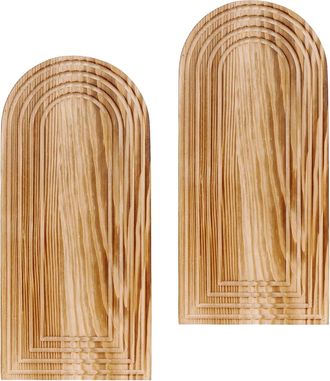 Generico Wand-Blumentopf, Wandvase, 29,9 cm, dekorativer Pflanztopf aus Holz, Set mit 2 rustikalen Boho-Pflanzenst&auml;ndern, die Wohnzimmer, K&uuml;che, Bad, Eingangsb