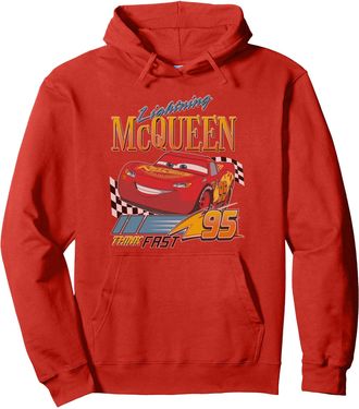 Disney Pixar Cars 2 Lighting Mc Queen Think Fast Portrait Pullover Hoodie