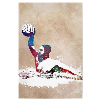 artboxONE Poster 30x20 cm Sport Wasserball-Sportkunst B hochwertiger Design Kunstdruck - Bild Sport Schwimmen Sport